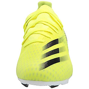 adidas Men's X GHOSTED.3 Soccer Shoe, Solar Yellow/Black/Team Royal Blue(Firm Ground), 8.5