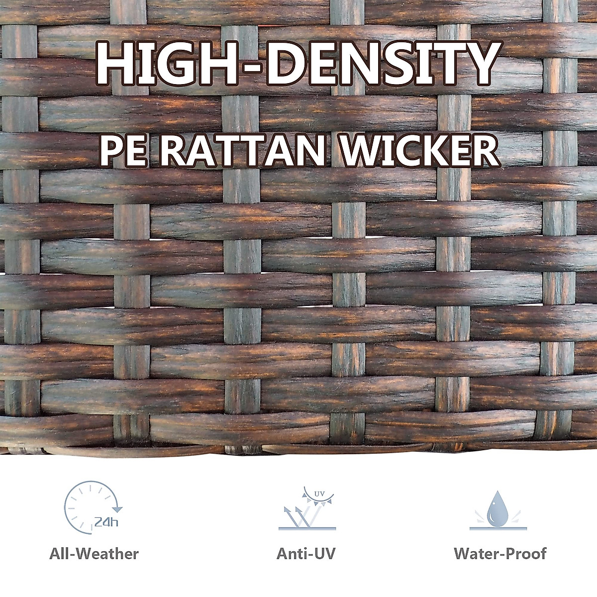 Skypatio Outdoor Swivel Rattan Recliner Chair, Adjustable Backrest Angle Patio Wicker Recliner Lounge Chair with Comfortable Cushions, All-Weather Resin Rattan & Aluminum Frame(Red)