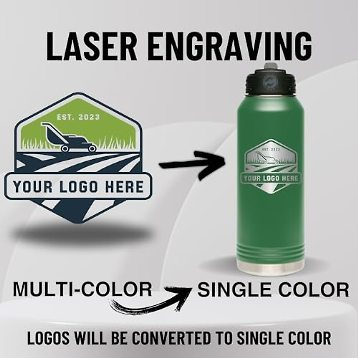 32oz Stainless Water Bottle with Flip Straw Lid- Upload Your Logo, Custom Double Wall Vacuum Insulated Straw Travel Bottle, Ideal for Corporate Gifts, Events, and Sports Teams