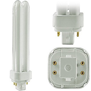 Sylvania 20669 (4-Pack) CF26DD/E/841/ECO 26-Watt Double Tube Compact Fluorescent Light Bulb, 4100K, 1710 Lumens, 82 CRI, T4 Shape, 4-Pin G24q-3 Base