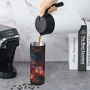 Tangopi Space Cloud 20 oz Tumbler with Lid and Straw Insulated Travel Coffee Mug Reusable Spill Proof Coffee Cups Stainless Steel Water Bottle for Hot and Cold Drinks