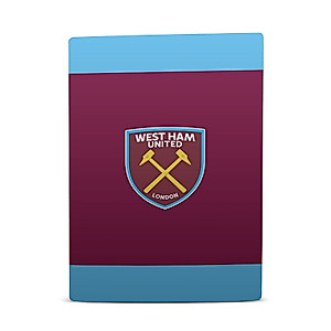 Head Case Designs Officially Licensed West Ham United FC 1895 Claret Crest Art Vinyl Faceplate Sticker Gaming Skin Decal Cover Compatible with Sony Playstation 5 PS5 Digital Edition Console