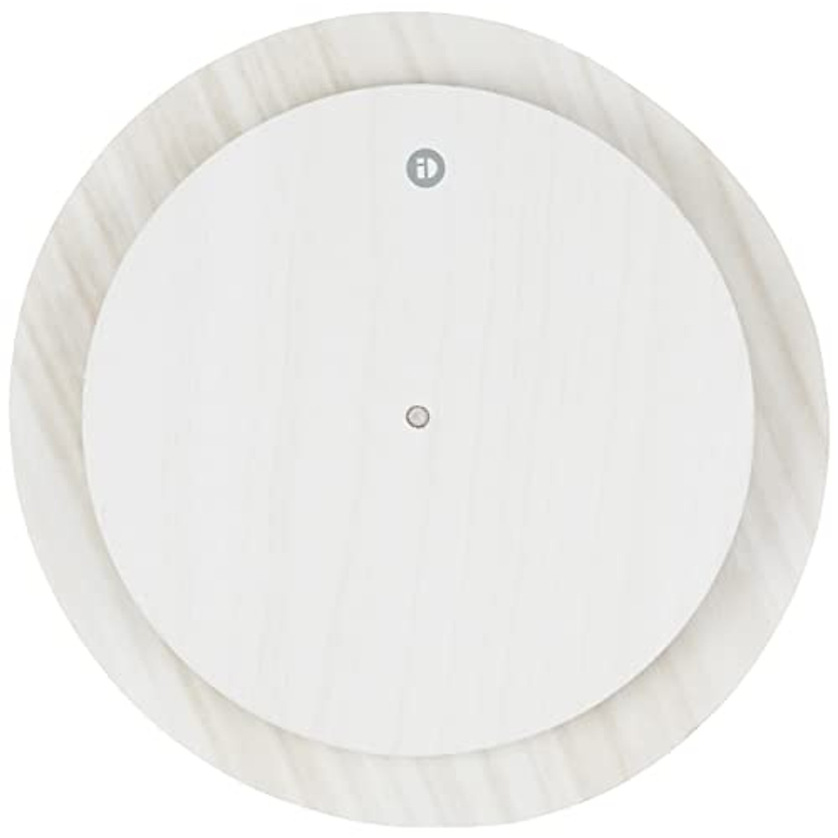 iDesign Renewable Paulownia Wood Collection Tall Turntable Organizer, 10.5" x 4" x 10.5", White Wash