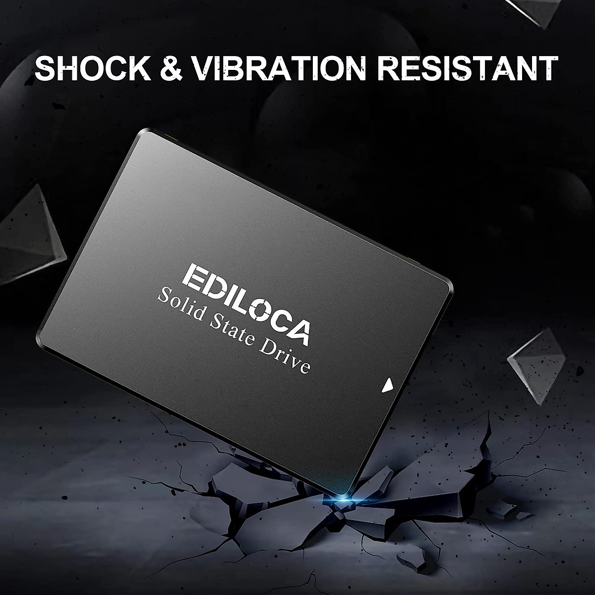Ediloca ES106 256GB SSD SATA III 2.5" 3D TLC NAND Flash Internal Hard Drive, Up to 550MB/s Read, Upgrade PC or Laptop Memory and Storage(Black)