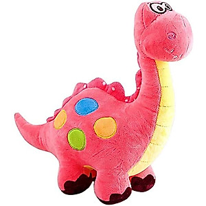 Hcdoujoy 14" Pink Plush Dinosaur Toy, Cute Plush Stuffed Animal Dinosaur, Dinosaur Toy for Christmas Halloween Children's Day Boys Girls Babys Birthday Gifts Aged 3+
