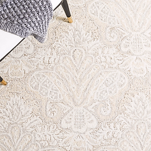 SAFAVIEH Micro-Loop Collection Accent Rug - 2' x 3', Beige, Handmade Wool, Ideal for High Traffic Areas in Entryway, Living Room, Bedroom (MLP539B)