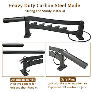 Oftest Wall Mounted Wood Splitter - Carbon Steel Wall Mounted Kindling Splitter, Firewood Kindling Splitter for Soft Wood, Manual Log Splitters with Firewood Tote Bag, Glove