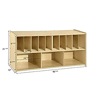 Contender Wall Mount Diaper Organizer Caddy, 100% Birch Plywood Diaper Storage Unit, Diaper Center for Nursery, Daycare, Schools [Greengaurd Gold Certified]