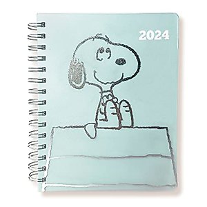 Graphique 2024 Spiral Frosted Cover Planner | 18 Month Organizer July 2023 - Dec. 2024 | Weekly & Monthly Spreads | To-Do & Note List | Reference Tabs | Reminder Stickers | Snoopy House | 6” x 8”