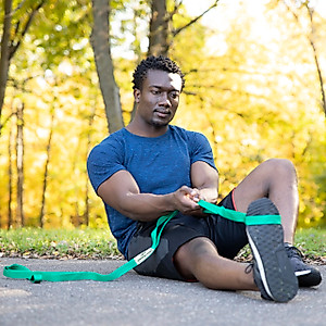 OPTP The Original Stretch Out Strap with Exercise Book, USA Made Top Choice Stretch Out Straps for Physical Therapy, Yoga Stretching Strap or Knee Therapy Strap