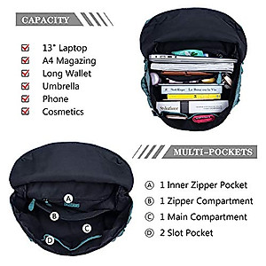 Roulens Women Backpack Purse Fashion Leather Large Ladies Shoulder Bags Travel Backpack Purse for Women