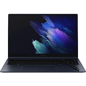 SAMSUNG Galaxy Book Pro 360 15.6'' 2-in-1 Touchscreen (i7-1165G7,16GB RAM,512GB PCIe SSD,Active Stylus),FHD Convertible Laptop,Thunderbolt 4,Backlit,Fingerprint,HDMI Cable,Windows 11 Home,Mystic Navy