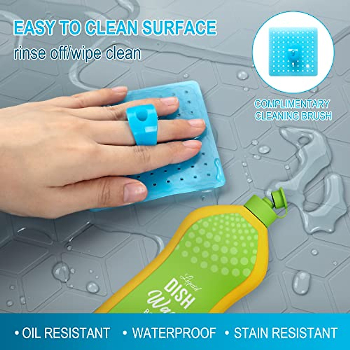 Cibeat 34x22 Under Sink Mat, 34"x22", Grey