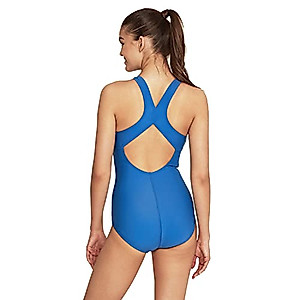 Speedo Women's Standard Swimsuit One Piece Creora Highclo Touchback, Bright Cobalt, 6