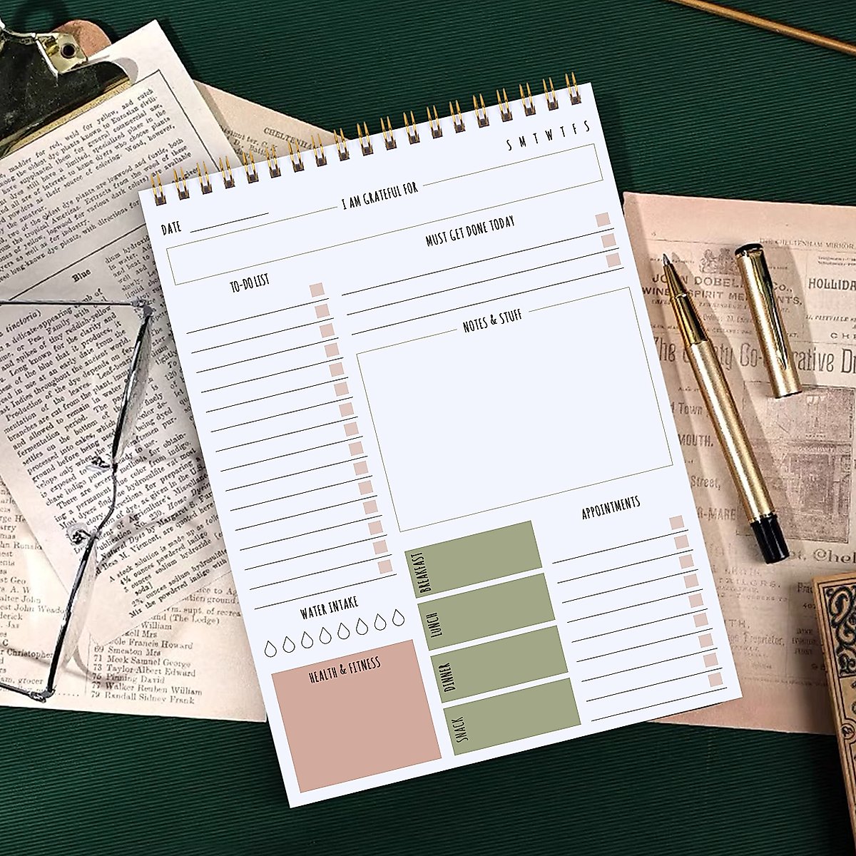 To Do List Notepad 52 Sheets Tear Off Daily Planner,5.8" x 8.4" Organizing To-do Notepads