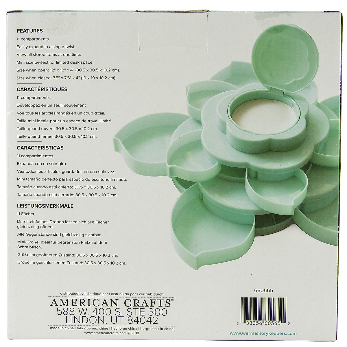 We R Memory Keepers 0633356605652 Bloom Storage Storage & Decor-Mini-Mint