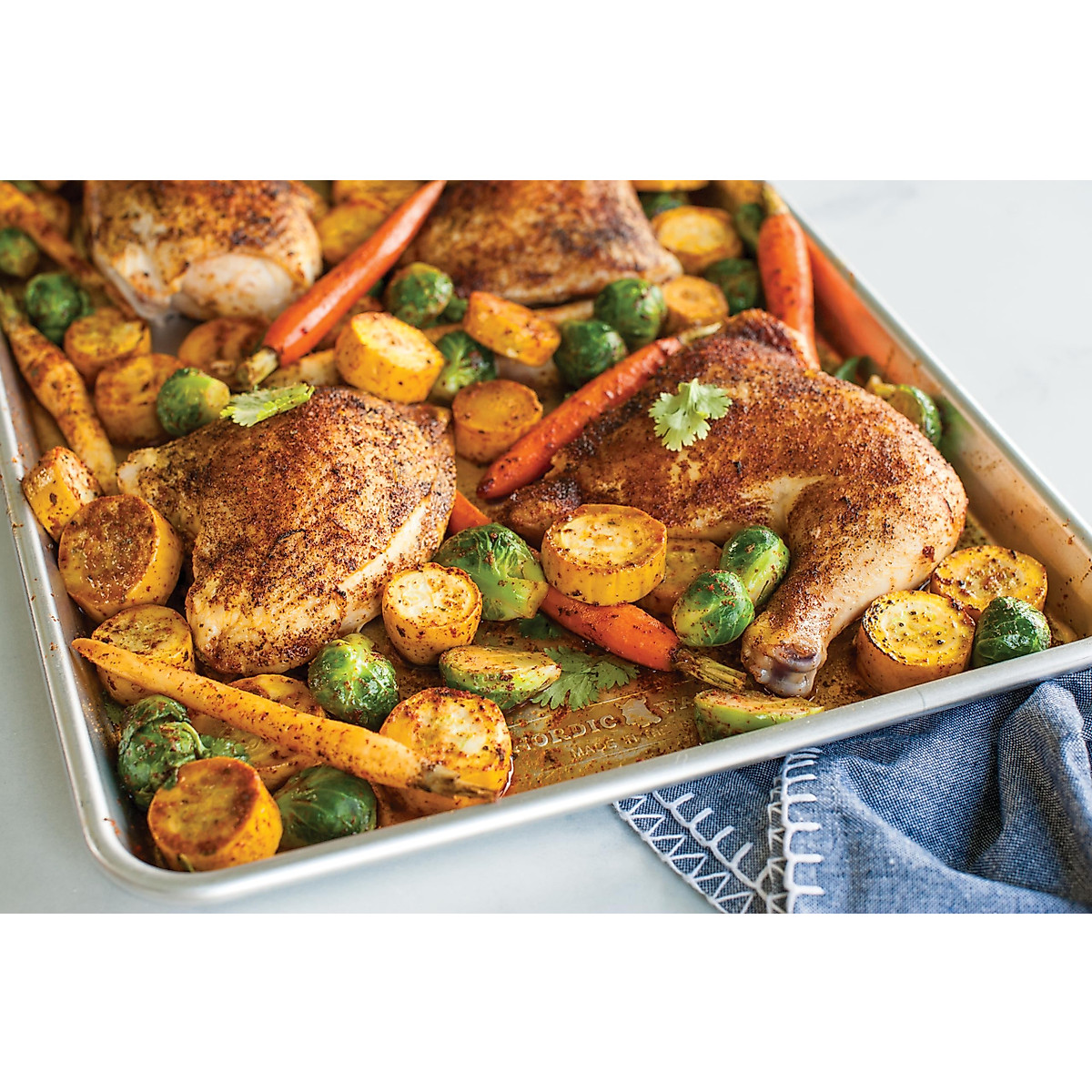 Nordic Ware Aluminum Full Size Sheet Pan 26 x 18 inches for commercial oven use, Full Sheet, 2-Pack (For Commercial Oven Use., Not for standard home ovens)