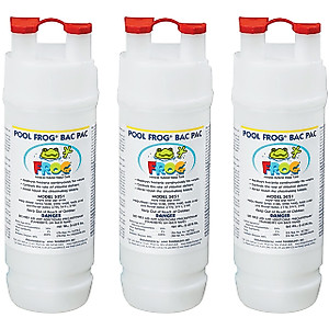 3 Pool FROG Bac Pacs prefilled with 2.2 lbs. of Trichlor, Replacement Chlorine Cartridges, for use with Pool FROG Model 5400 and Pool FROG Model 6100, Pool Sanitizer