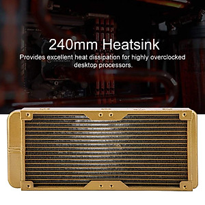 ASHATA PC Water Cooling Kit,Universal Water Cooling Radiator,Tubing,Pump,Cylindrical,Dual Fan,Mounting Accessories Computer Water Cooling Liquid Cooler Kit