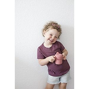 Pura my-my Silicone Sippy Cup 5oz/150ml - Training Cup, Reusable, Platinum Food Grade Medical Grade, Spill Proof Cups for Kids, Toddlers, Babies & Infants (Rose)