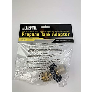 BLUEFIRE Universal Fit Propane Tank Adapter Convert POL QCC1 Type 1 to CGA 600 Devices Torch Burner Heater Connect 20 lb LP Service Valve to Appliance Tools Fuel on 1lb Handheld MAPP MAP Gas Cylinder