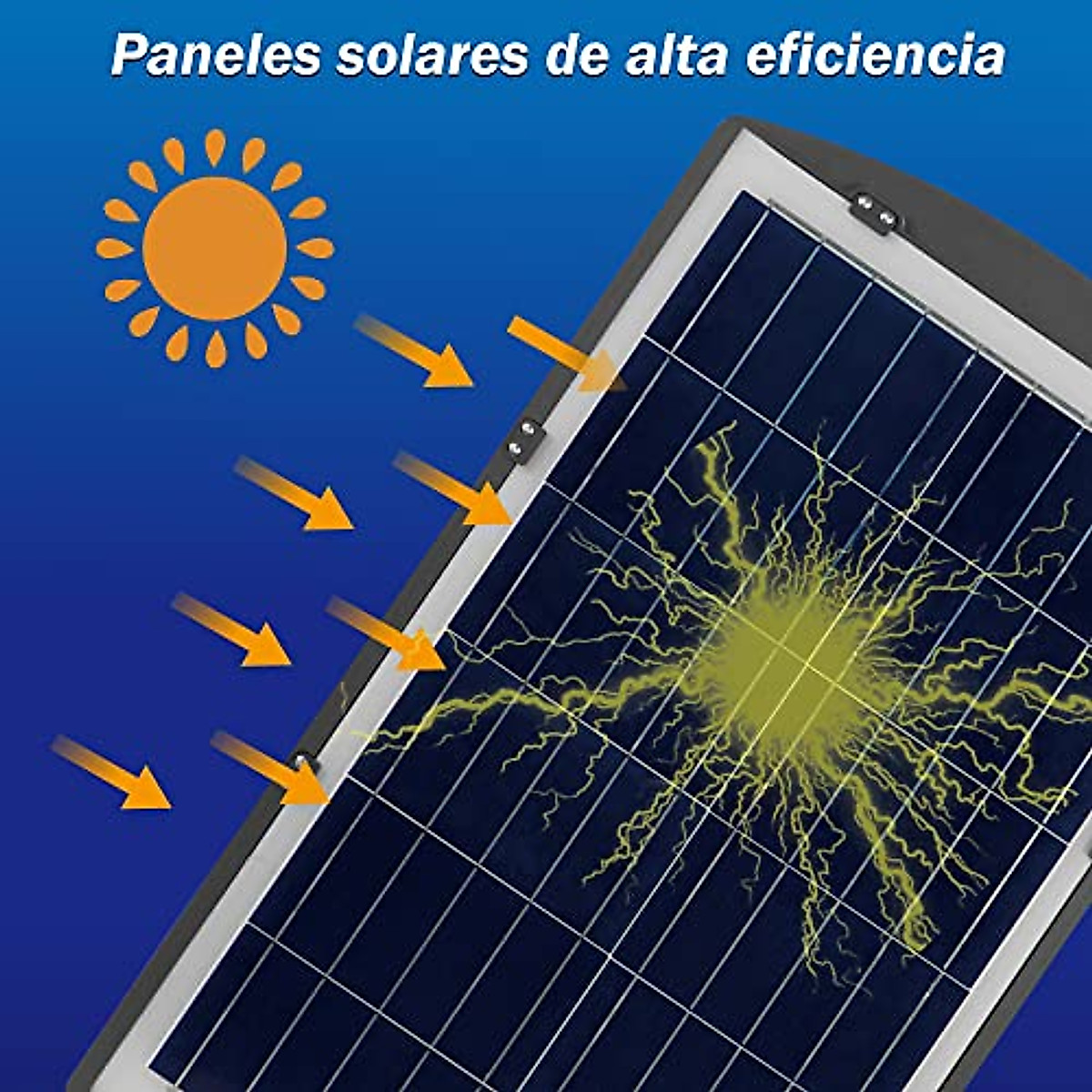 600W Solar Street Lights Outdoor,Solar Security Flood Lights 42000lumens 6500K Dusk to Dawn Without Motion Sensor IP66 Waterproof for Parking Lot,Stadium,Garden,Yard,Basketball Court,Barn