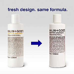 Malin + Goetz peppermint shampoo ‚Äì clarifying, natural unisex shampooto cleanse & hydrate. scalp treatment nourishes & restores healthy texture for all hair types. vegan and cruelty-free, 8 Fl oz