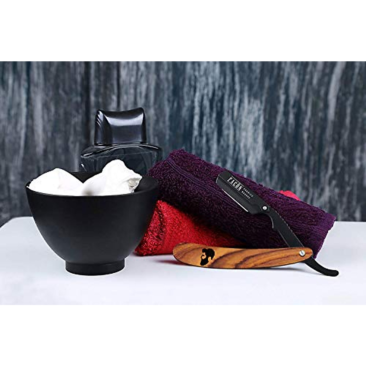 100 BLADES + Facón Professional Vintage Straight Edge Barber Razor - Salon Quality Cut Throat Shavette