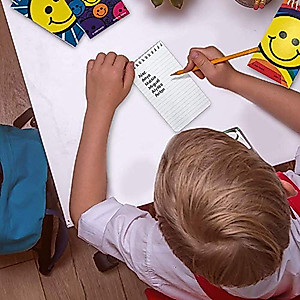 ArtCreativity Mini Smile Face Notepads, Pack of 12, Small Emoticon Note Memo Pads with Colorful Rainbow Covers, Cute Party Favors, Stationery Supplies for School and Office for Kids and Adults