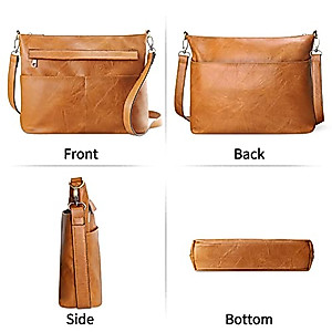 KITATU Crossbody Purse Hobo Handbags for Women Designer Vegan Leather Shoulder Zipper Bag with 2 Adjustable Straps