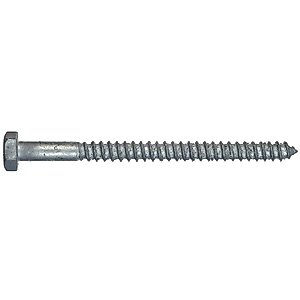 The Hillman Group 812080 Hot Dipped Galavanized Hex Lag Screw, 3/8 X 6-Inch, 50-Pack