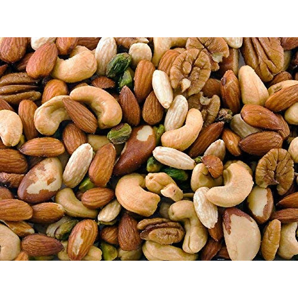 Dry Roasted Deluxe Mixed Nuts with Himalayan Salt (1 Lb.) - A Super Tasty Mix of Almonds, Brazil Nuts, Cashews, Pecans & Pistachios - Farm Fresh Nuts Brand