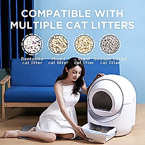 Self Cleaning Cat Litter Box, Automatic Cat Litter Box, Cat Robot Litter Box for Cats from 3.3 pounds to 22 pounds, App Control