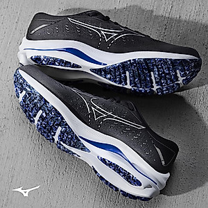 Mizuno Men's Wave Rider 25 | Neutral Support Running Shoe |Eco Friendly Materials | Obsidian | US 10