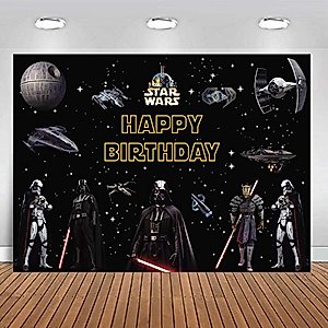 7x5FT Star Wars Photography Vinyl Photo Background for Kids Birthday Party Backdrops Decoration