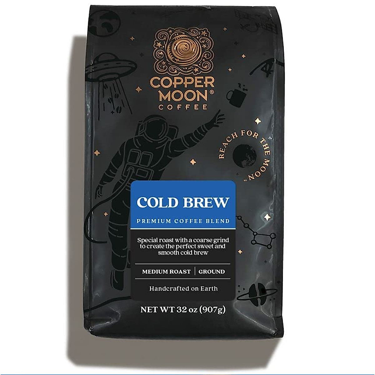 Copper Moon Ground Coffee, Medium Roast, Cold Brew Special Blend, 32 Oz