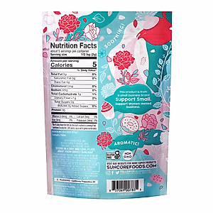 Suncore Foods Dried Rose Petals Bloom, Caffeine-Free Tea, Gluten-Free, Non-GMO, 0.3oz (1 Pack)