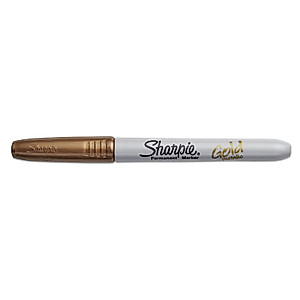 Sharpie Metallic Permanent Markers, Gold, 4/Pack