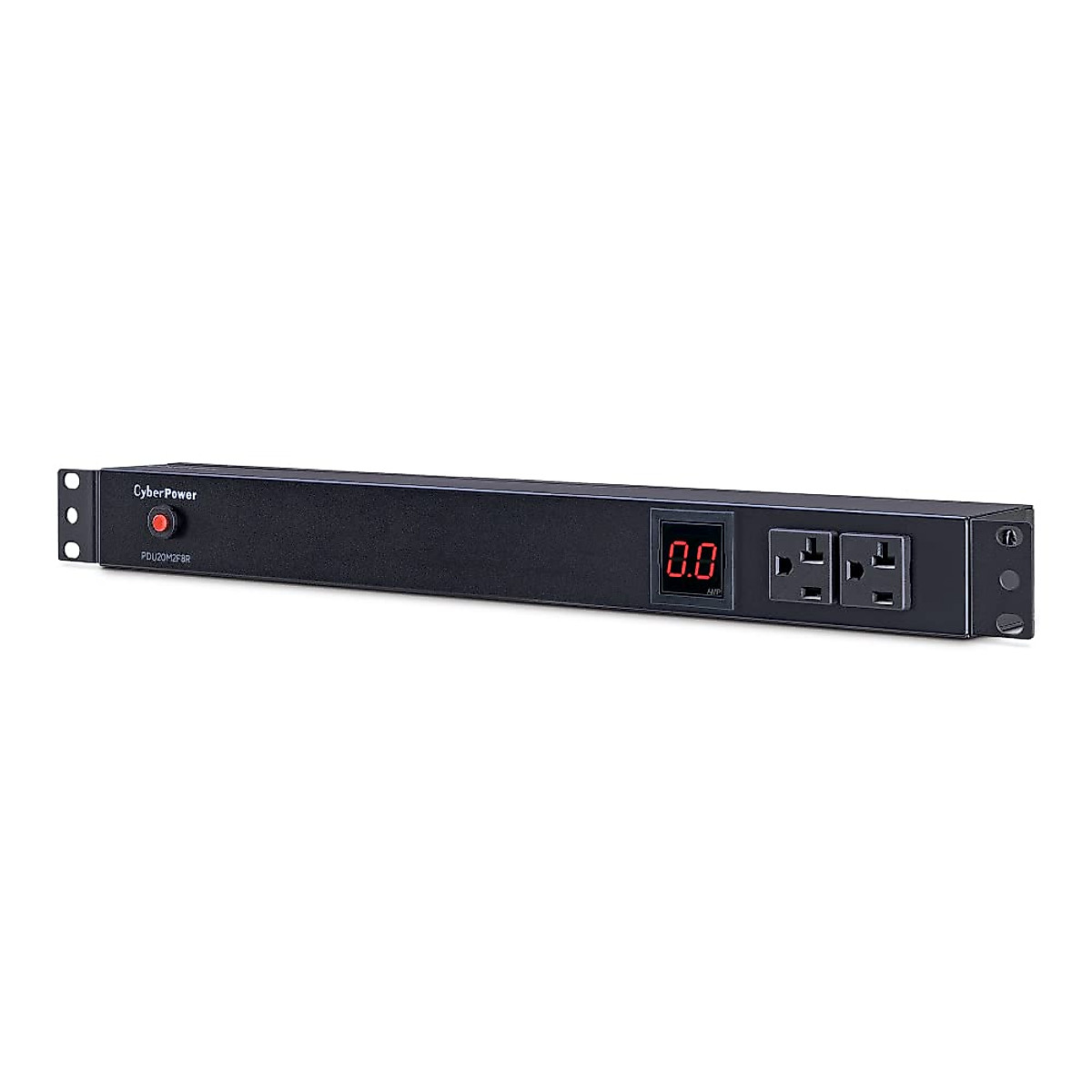 CyberPower PDU20M2F8R Metered PDU, 100-125V/20A (Derated to 16A), 10 Outlets, 1U Rackmount, 15 Foot Power Cord