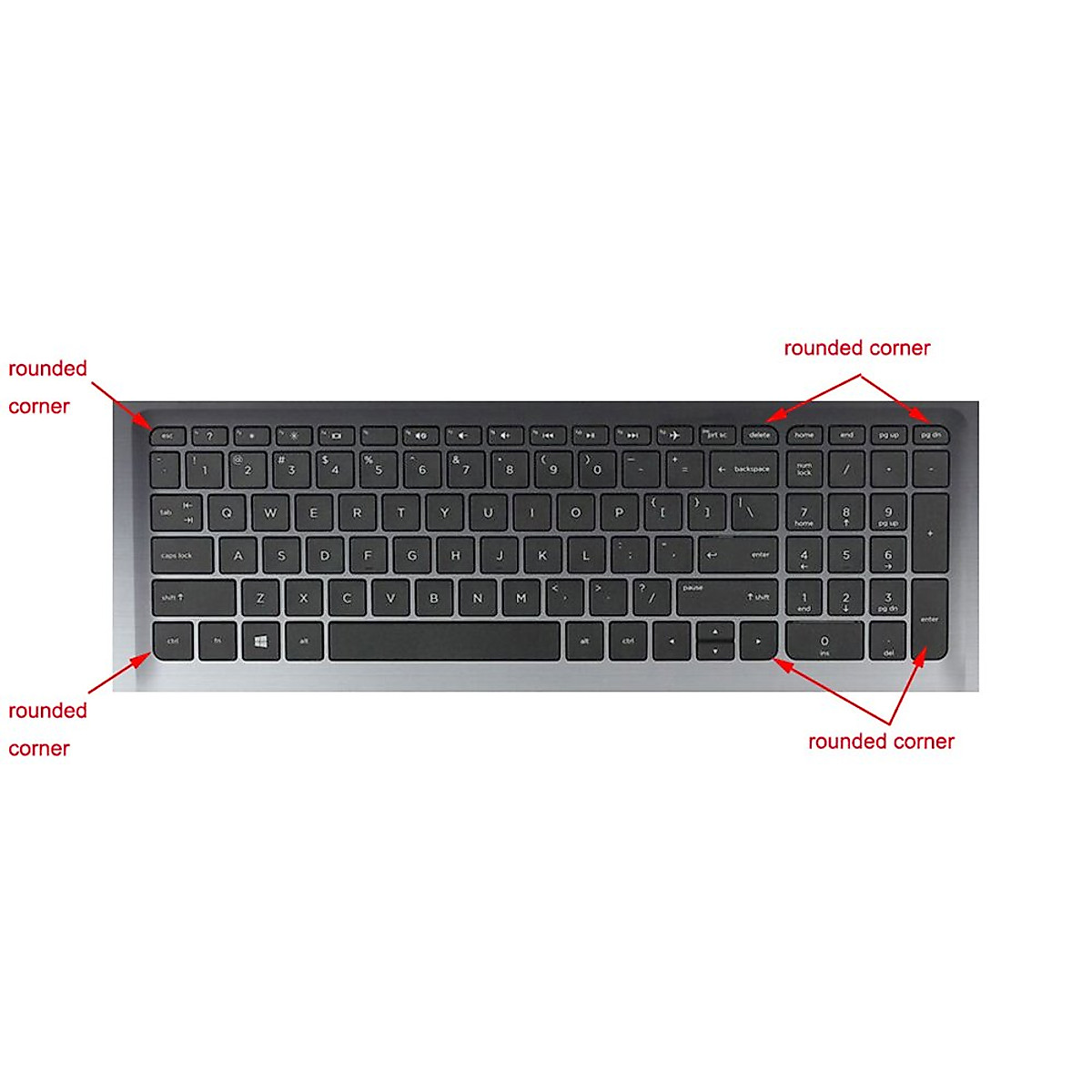 Keyboard Cover Skin Compatible for 15.6 inch HP Pavilion 15-ab 15-ac 15-ae 15-af 15-an 15-ak 15-ay 15-ax 15-as 15-ba 15-bc 15-bk Series, HP OMEN 15-ax, HP Envy x360 m6-ae151dx m6-p113dx m6-w (Rainbow)