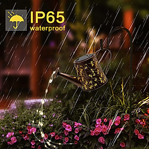 Solar Watering Can Outdoor Lights Garden Decor,Dragonfly Hanging Lantern Waterproof Landscape Lights Outside Decoration for Yard Porch Patio Pathway Gardening Gifts(with 32 inch Shepherd Hook)