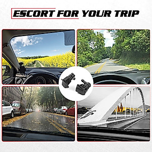 OTUAYAUTO Front Windshield Washer Nozzles, Replacement for Jeep Wrangler 2013-2018 Jeep Wrangler JK 2013-2023 - Replaces OEM #: 68164356AB, Spray Jet Kit (pack of 2)