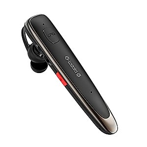 Glazata Wireless Headset with ENC Dual Mic Noise Canceling & Mute Key, apt-X & apt-X HD for Driving, Office, Business, Compatible with Cell Phone and PC 「Black」