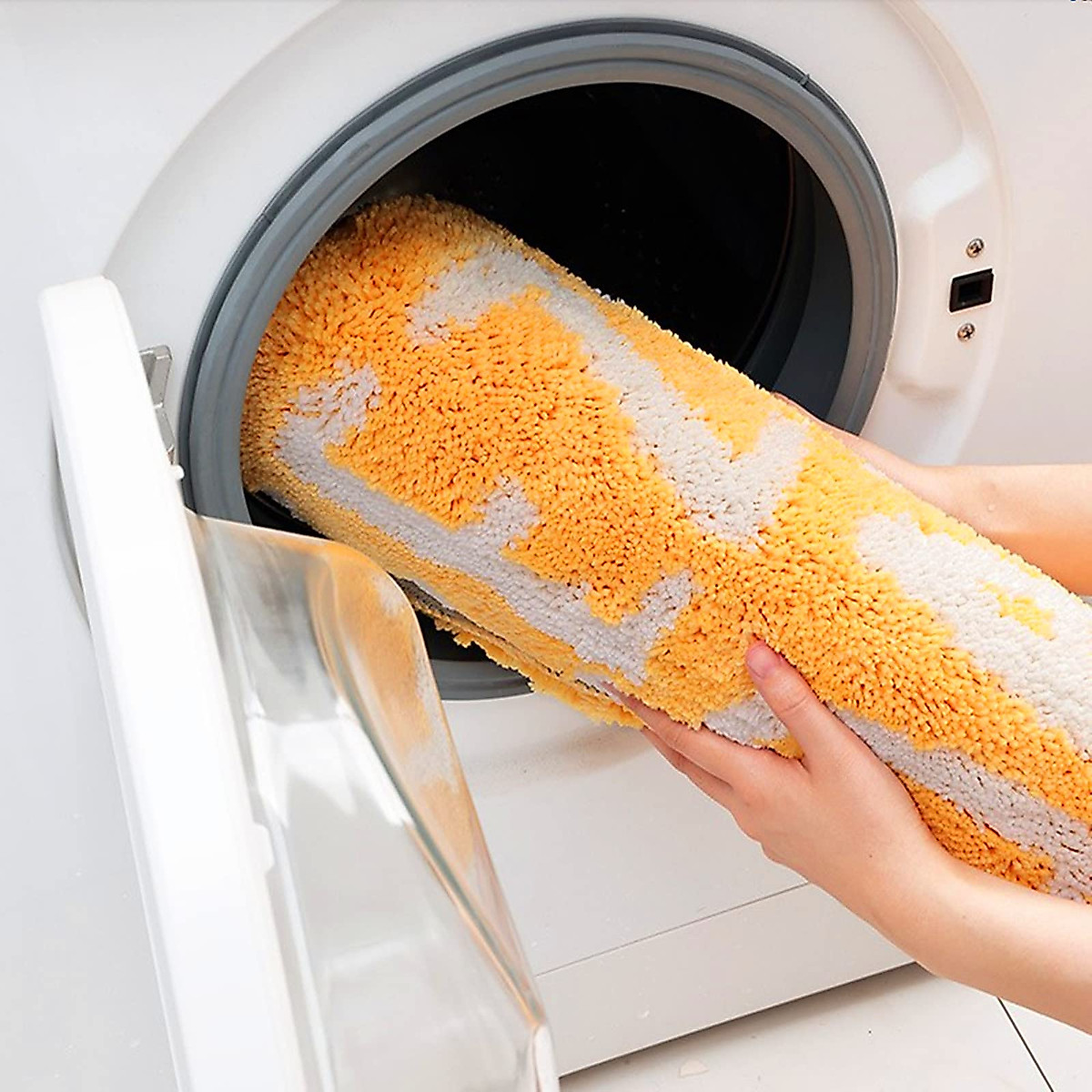 UKELER Cute Moss Bath Rug Shaggy Plush Washable Green Moss Bath Mat for Bathroom Non Slip Absorbent Bathroom Rugs for Shower, Tub, Sink, Toilet, Entry Way, 31''×20''