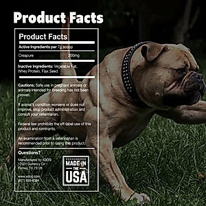 Muscle Bully Gains - Mass Weight Gainer for Dogs, Whey Protein, Flax Seed (for Bull Breeds, Pit Bulls, Bullies) Increase Healthy Natural Weight, Made in The USA (90 Servings)