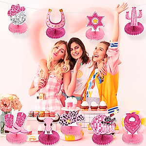 Western Cowgirl Party Decorations Let's Go Girls Cowgirl Bachelorette Party Decorations Cowgirl Honeycomb Centerpieces for Last Disco Bachelorette Party Cowgirl Birthday Western Rodeo Party Supplies