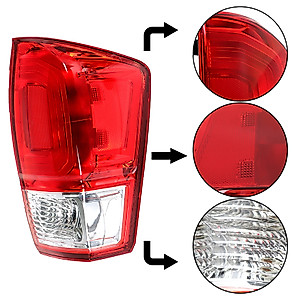 Passenger Right Side Rear Tail Light Brake Lamp Assembly Replacement for 2016 2017 Toyota Tacoma SR SR5 81550-04170