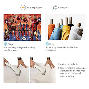 City Superhero Backdrop Birthday Decorations Superhero Boom Party Supplies Superhero Fans for Kids Boys Baby Shower Cake Table Banner Photo Background (7x5FT(210x150cm))