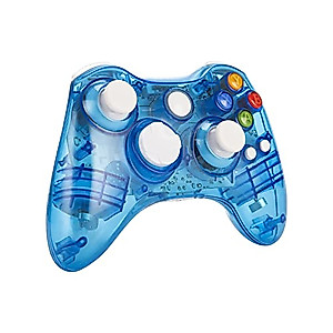 kosiwun 2.4GHZ Wireless Controller for Xbox 360 Controller, Wireless Remote Joystick Gamepad with USB Adapter Receiver for Xbox 360&360 Slim/PC Windows 10 8 11 Blue