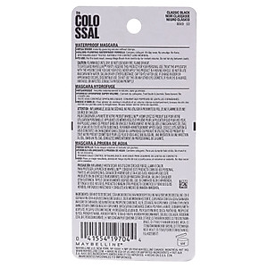 Maybelline Volum' Express The Colossal Waterproof Mascara, Volumizing, Classic Black